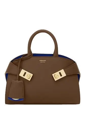 FERRAGAMO Hug Bicolor Handbag - Gold