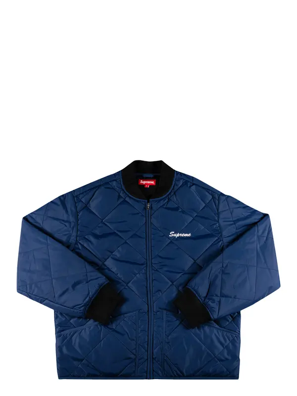 Supreme Quit Your Job Quilted Work Jacket - Blue