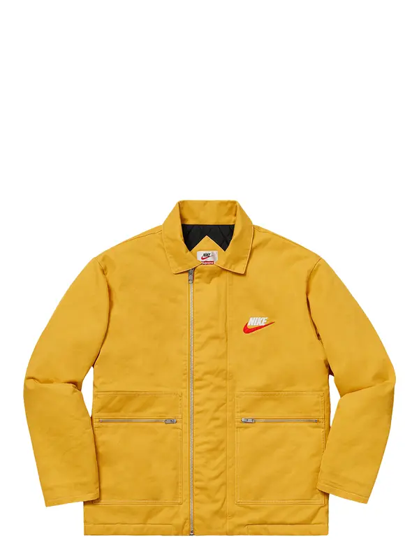 Supreme X Nike Quilted Work Jacket - Yellow