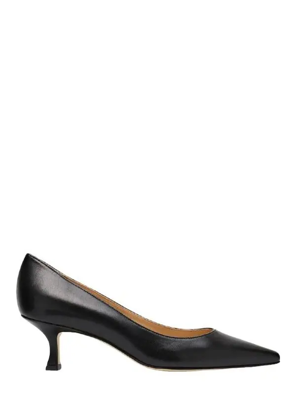 Manolo Blahnik Srila Leather Low Pumps - Black