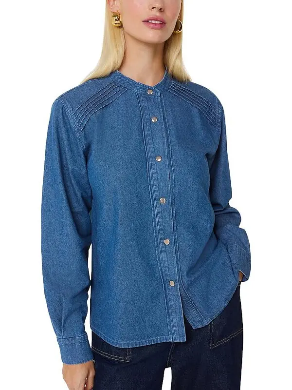 Whistles Pintucked Shirt - Denim