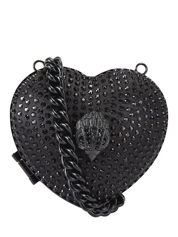 Kurt Geiger Micro Heart Clutch - Black