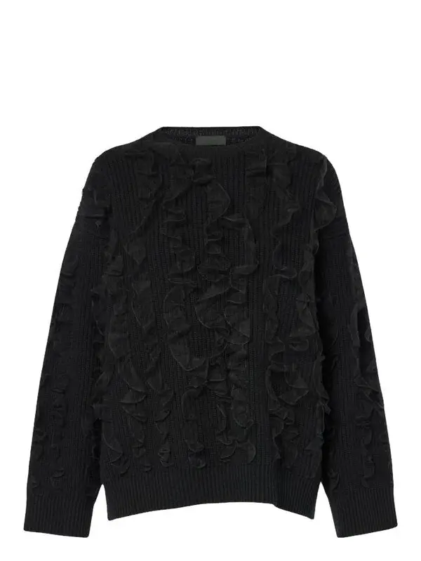 Valentino Garavani Embroidered Wool Sweater - Black