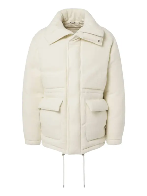 Auralee Alpaca And Wool Jacket - White