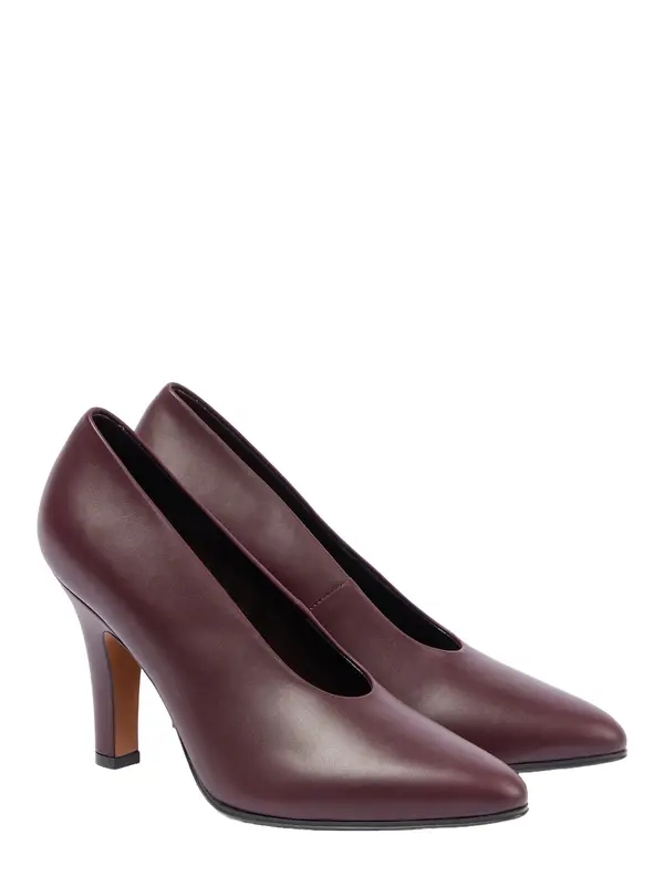 THE ROW Prudens Leather Pumps - Brown