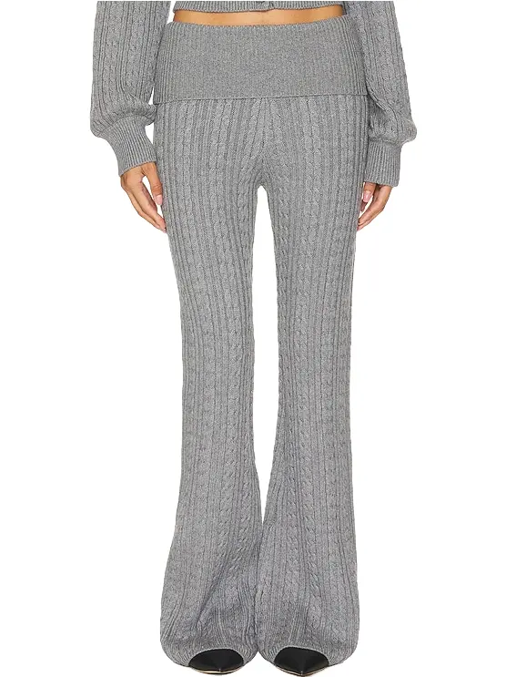 LOVERS AND FRIENDS X Emily Gemma Bessie Knit Pant - Grey