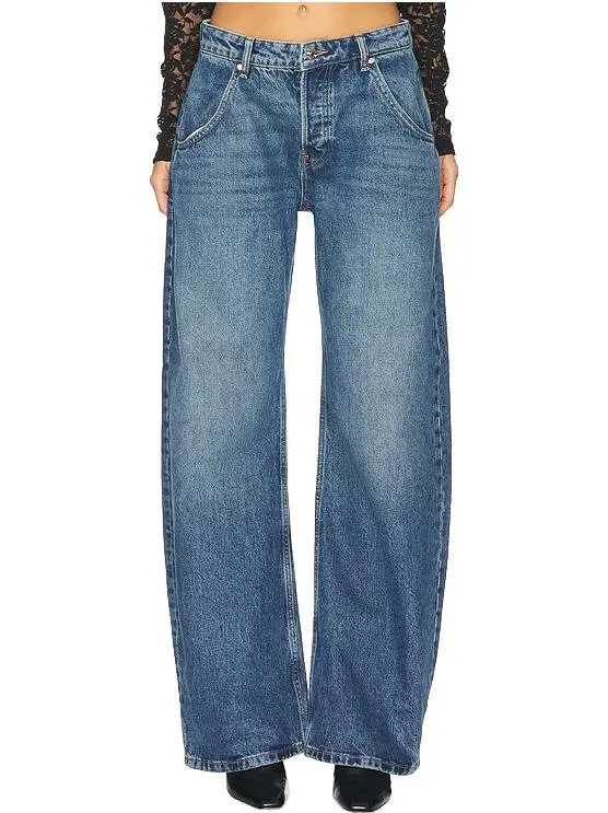 EB DENIM Enzo Mid-rise Barrel Jeans - Hendrix