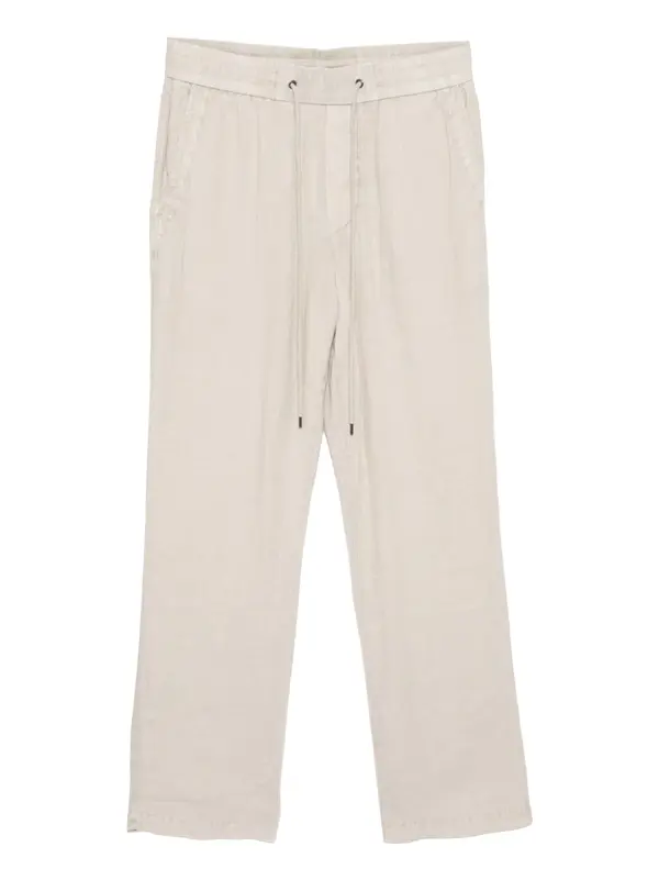 JAMES PERSE Linen Straight-leg Trousers - Neutrals