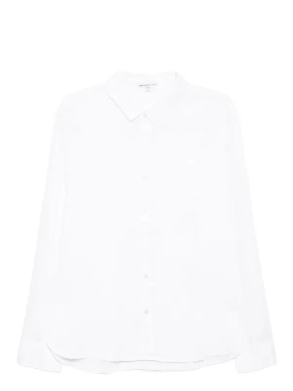 JAMES PERSE Linen Long-sleeves Shirt - White