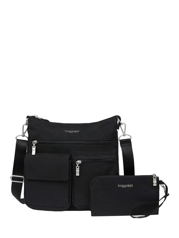 BAGGALLINI Modern Everywhere Slim Cross Body Bag With Rfid Wristlet - Black