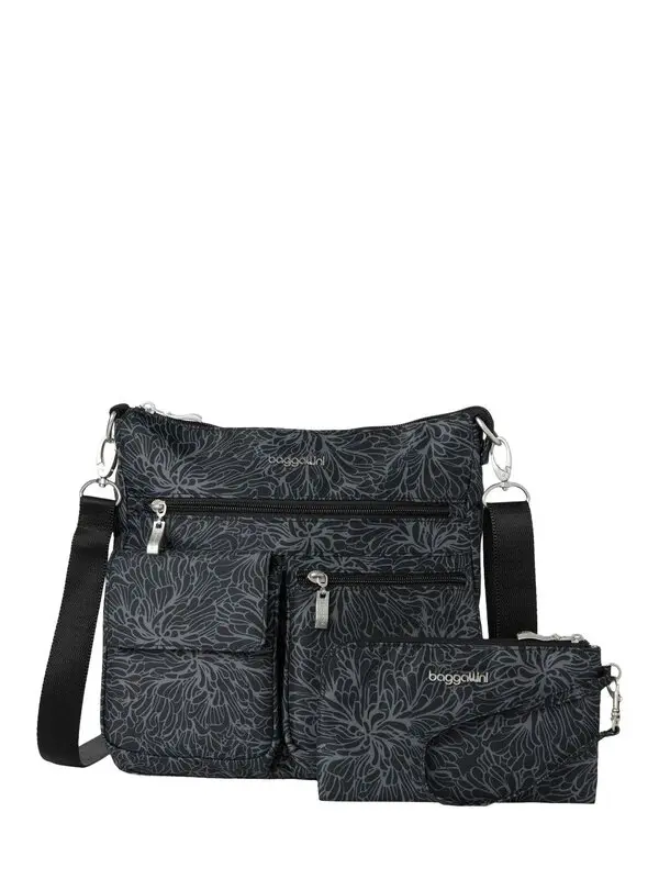 BAGGALLINI Modern Everywhere Slim Cross Body Bag With Rfid Wristlet - Midnight Blossom