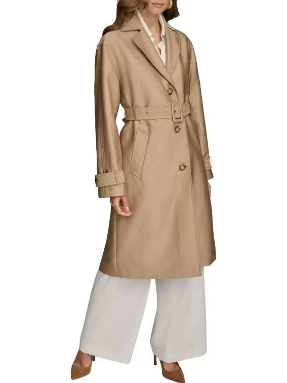 Donna Karan New York Water-resistant Single Breasted Trench Coat - Khaki
