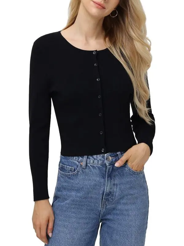 525 America 525 Eva Rib Cardigan - Black