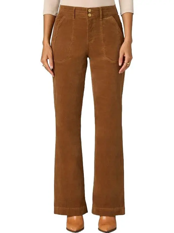 Wit & Wisdom High Waist Bootcut Corduroy Pants - Umber