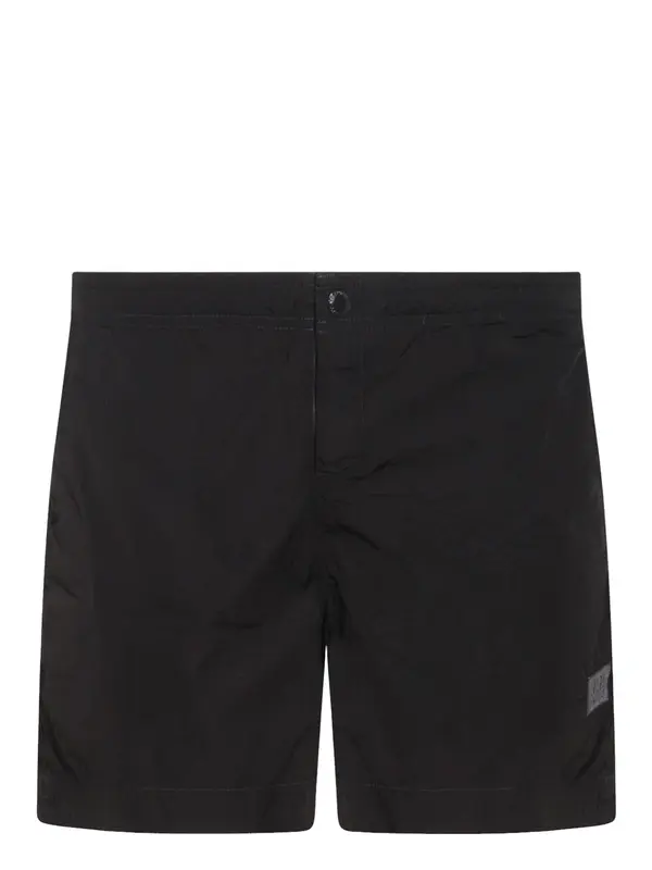 C.P. COMPANY Logo-patch Shorts - Black