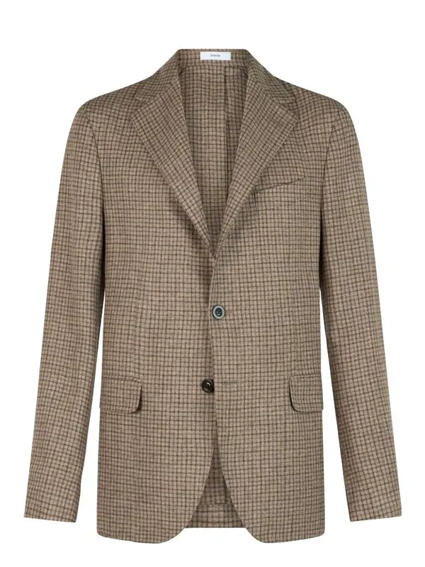 Boglioli Check-pattern Wool Blazer - Brown