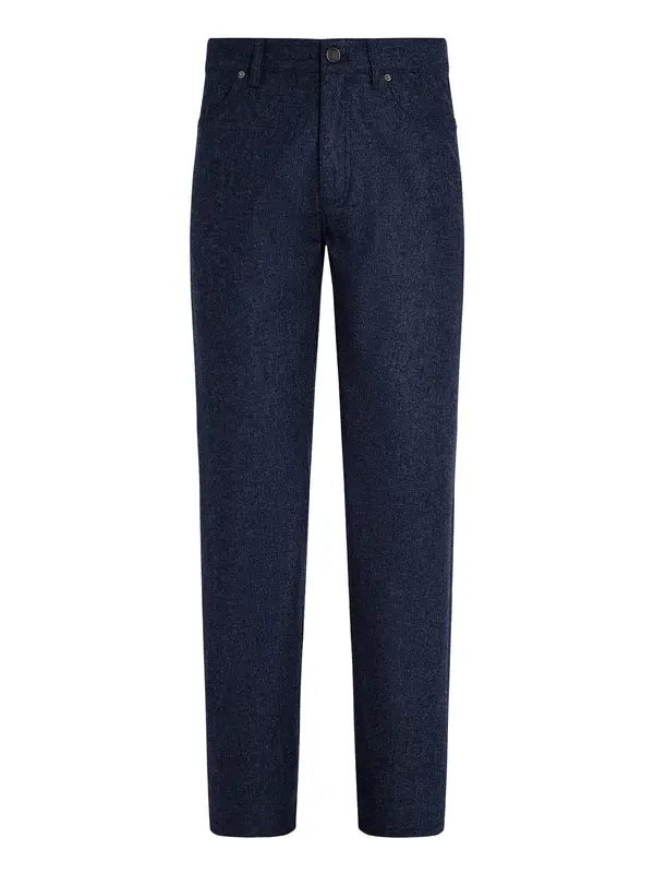 Zegna Roccia Trousers - Navy Blue