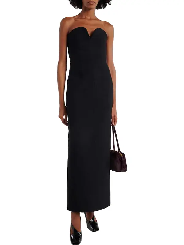 Khaite Yao Strapless Maxi Dress - Black