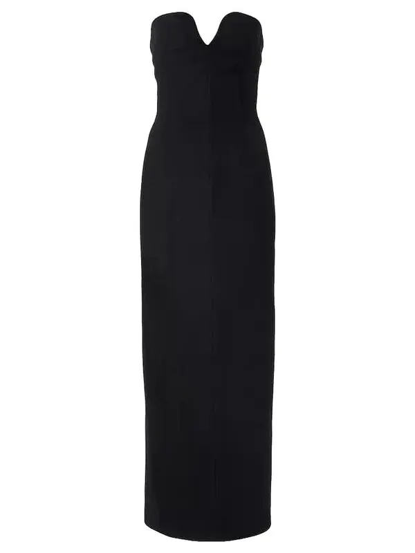 Khaite Yao Strapless Maxi Dress - Black