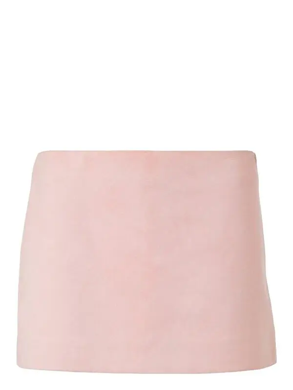 Khaite Jett Suede Miniskirt - Pink