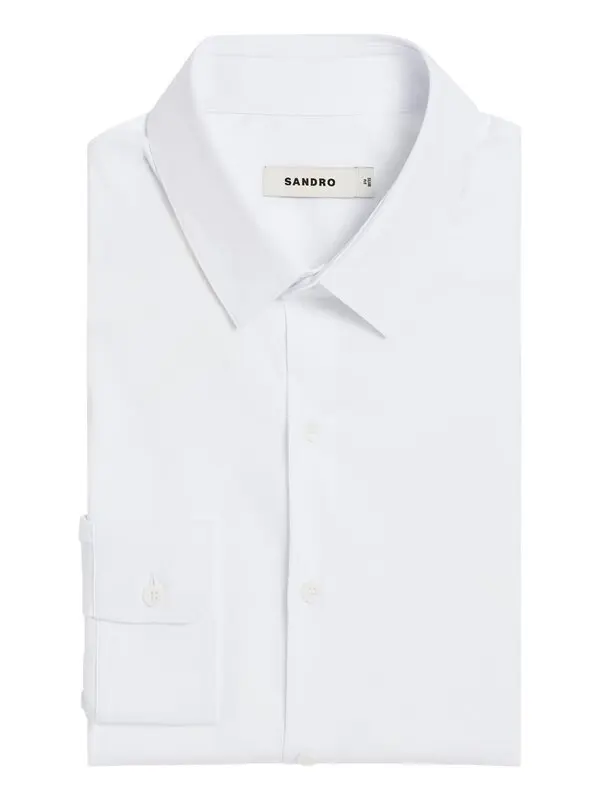 Sandro Cotton Oxford Shirt - Beige