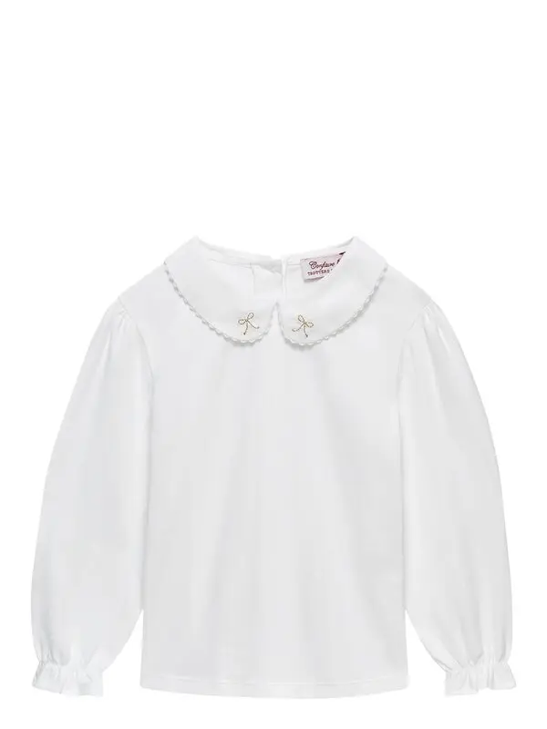 Trotters Bow-detail Amelia Blouse - White