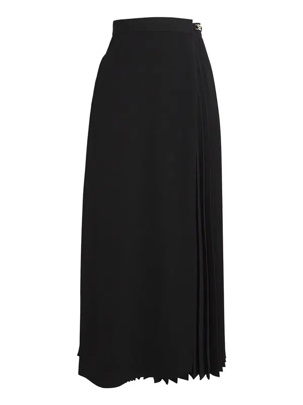 Sandro Pleated Maxi Skirt - Black