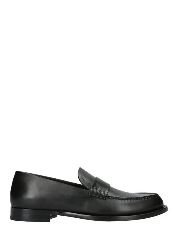THE ROW Novus Leather Loafers - Black