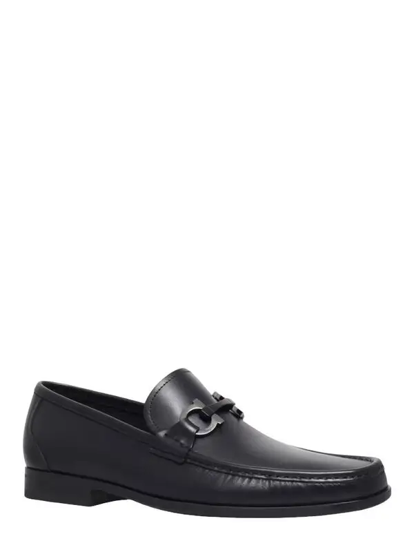 FERRAGAMO Grandioso Leather Loafers - Black