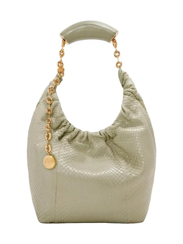 Loewe Snakeskin Squeeze Shoulder Bag - Green