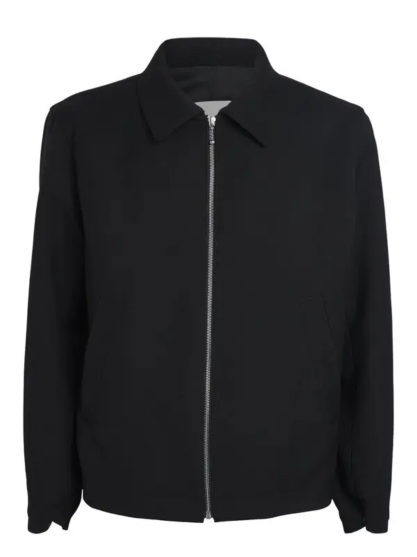 Sandro Wool-blend Blouson Jacket - Black