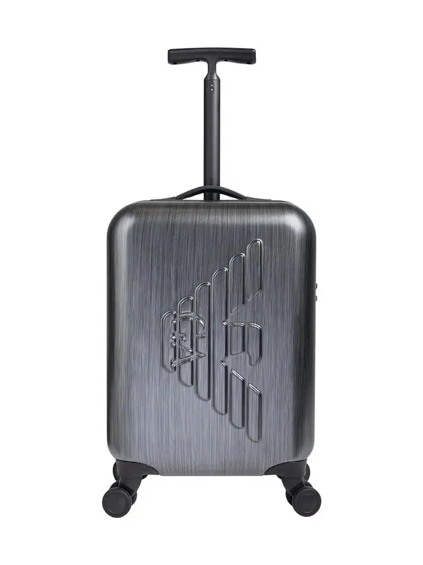 Emporio Armani Logo Trolley Suitcase - Grey