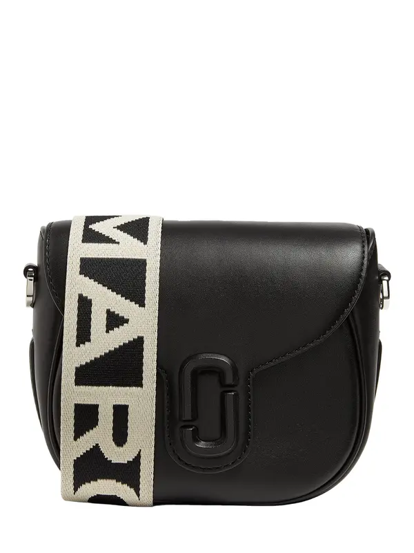 Marc Jacobs Small Leather J Marc Saddle Bag - Black