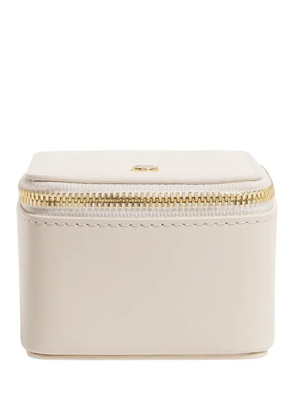 Harrods Smooth Leather Trinket Box - Ivory