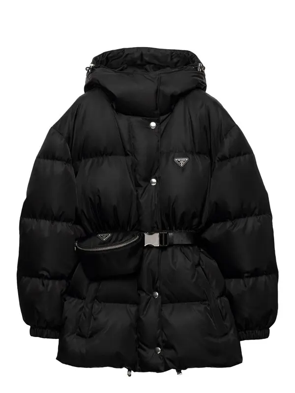 Prada Re-nylon Down Puffer Jacket - Black