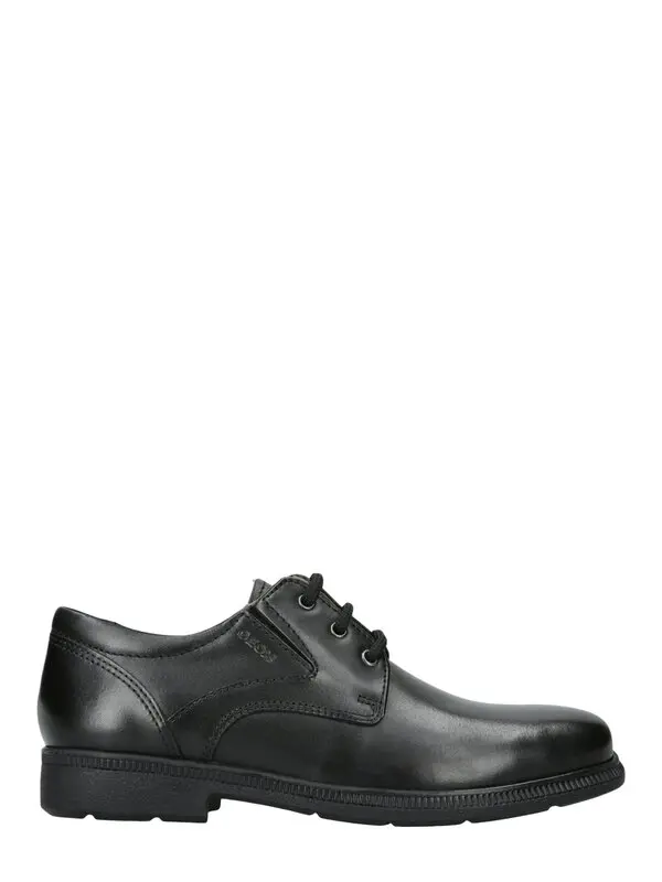 Geox Leather Federico Lace Up Shoes - Black