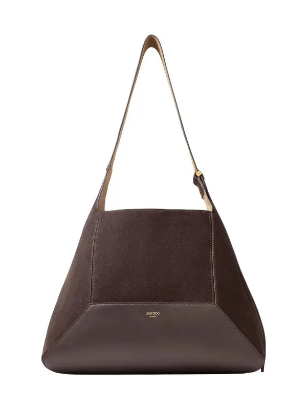 JIMMY CHOO Medium Diamond Shoulder Bag - Brown