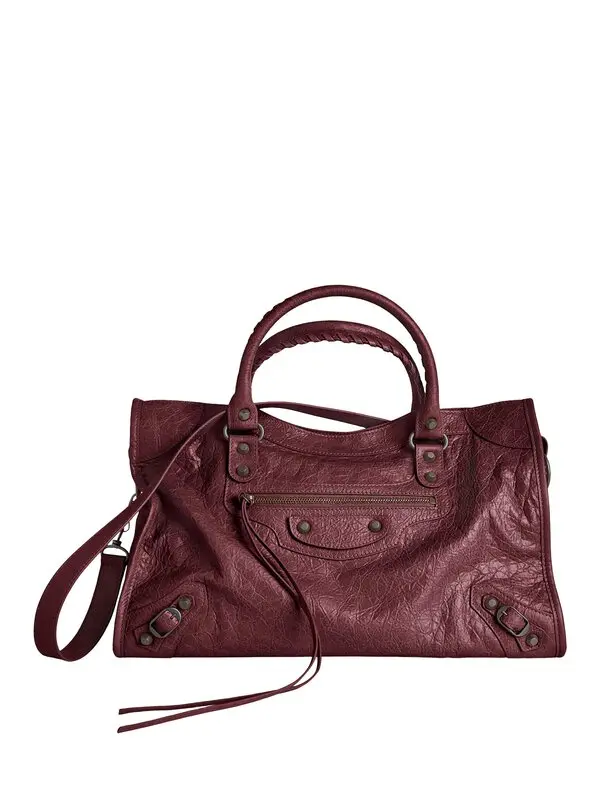 Balenciaga Medium Leather Le City Top-handle Bag - Red