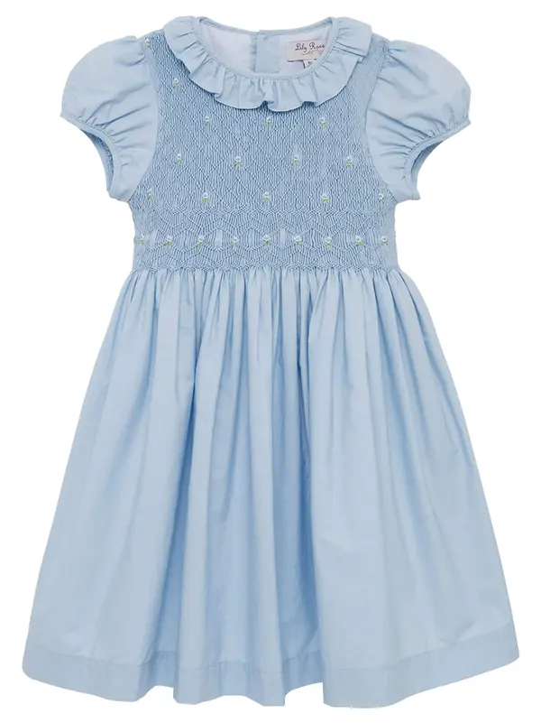 Trotters Cotton Willow Rose Dress - Blue