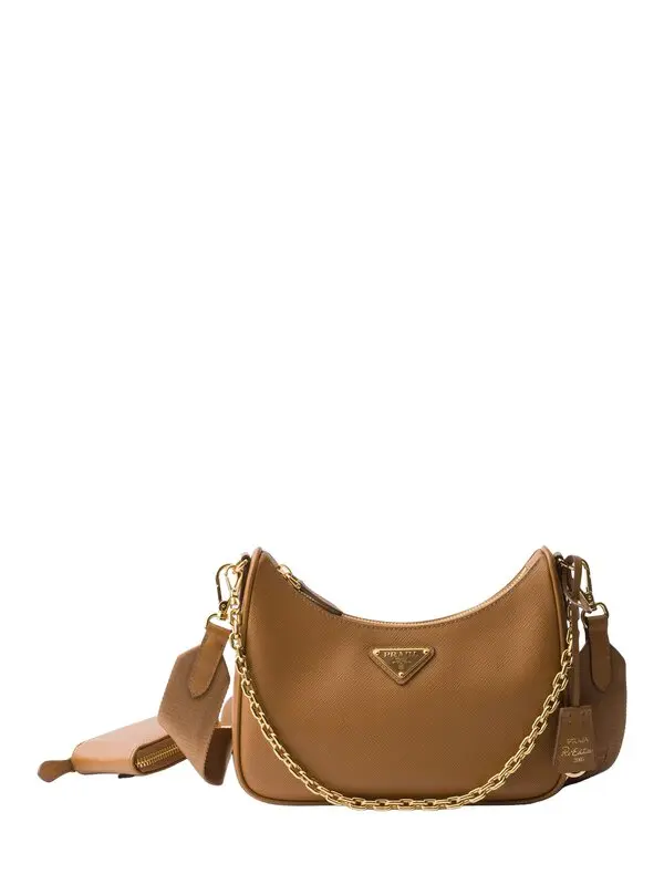 Prada Saffiano Leather Re-edition 2005 Shoulder Bag - Brown