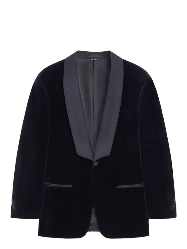 Dunhill Velvet Evening Suit Jacket - Navy
