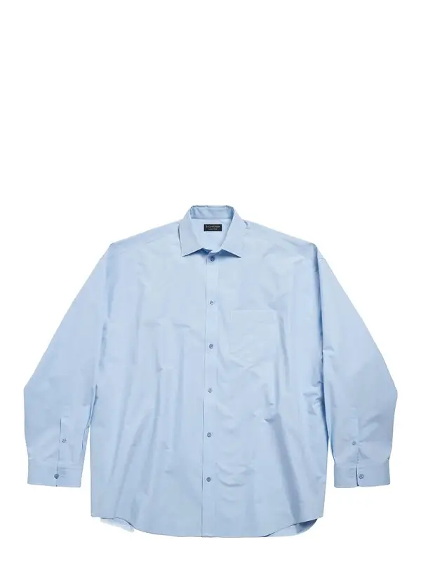Balenciaga Cotton Oversized Shirt - Navy
