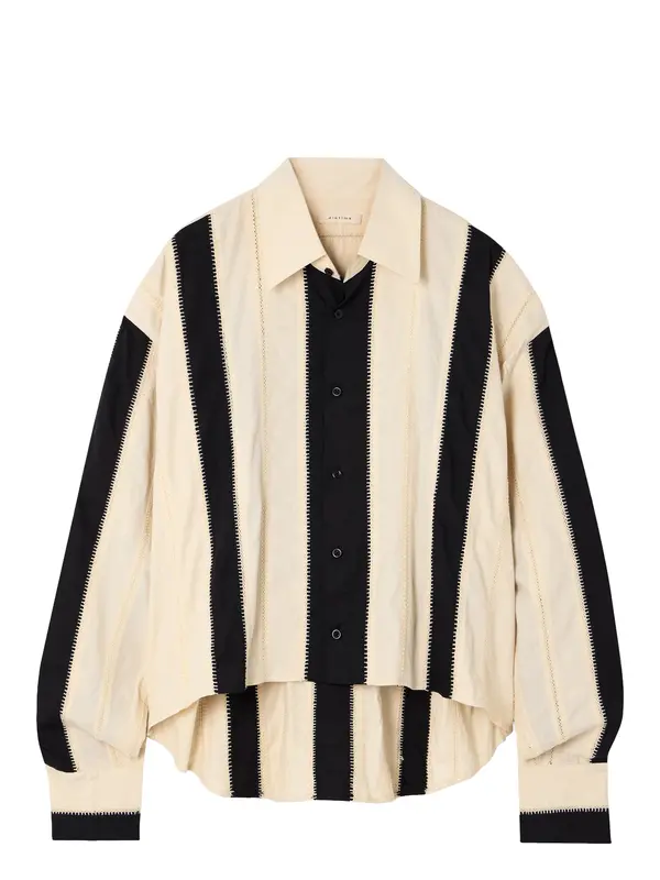 DIOTIMA Mossman Striped Cotton-poplin Shirt - Ecru