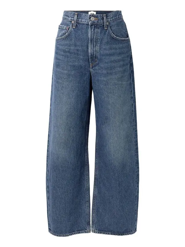 AGOLDE Low Curve Mid-rise Wide-leg Jeans - Blue