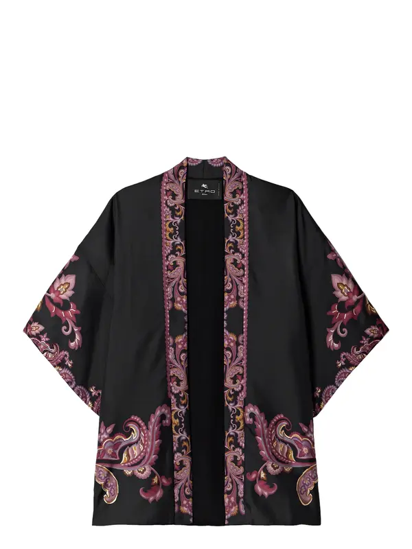 Etro Printed Silk-twill Shirt - Black