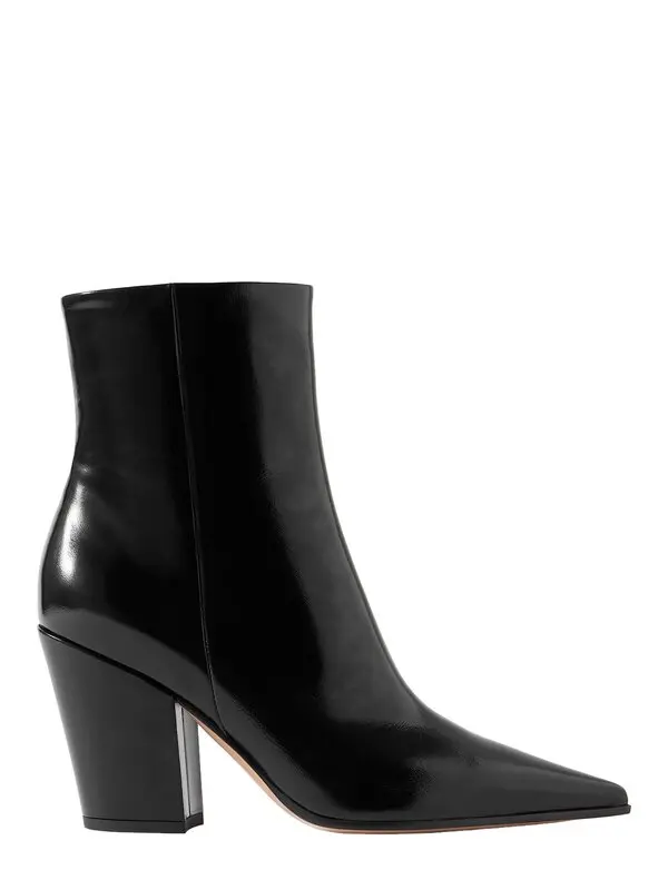 GIANVITO ROSSI Keinna 60 Patent-leather Ankle Boots - Black