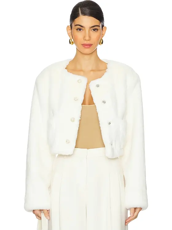 Majorelle Vittoria Faux Fur Jacket - Ivory