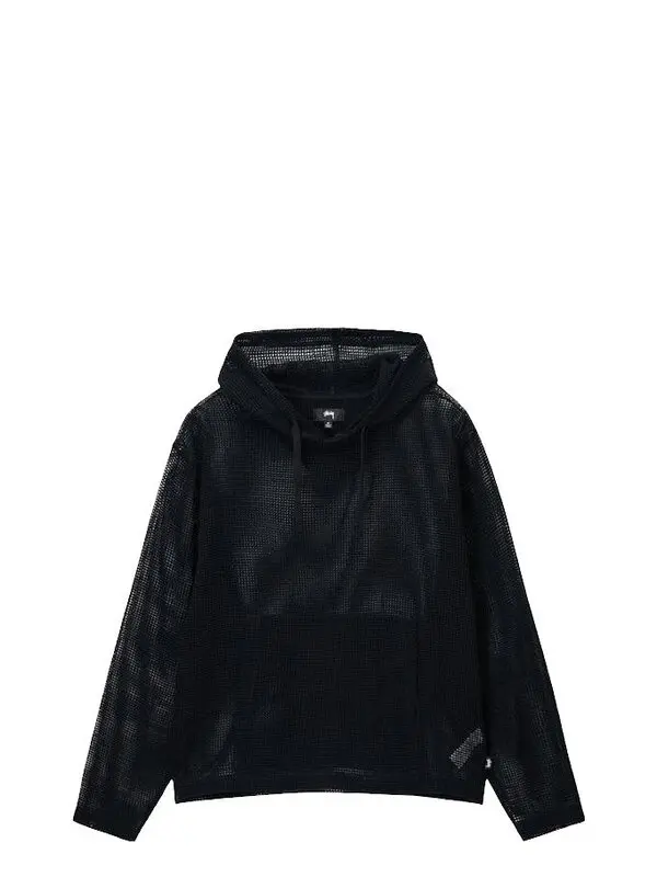 StÜssy Cotton Mesh Hooded Top - Black