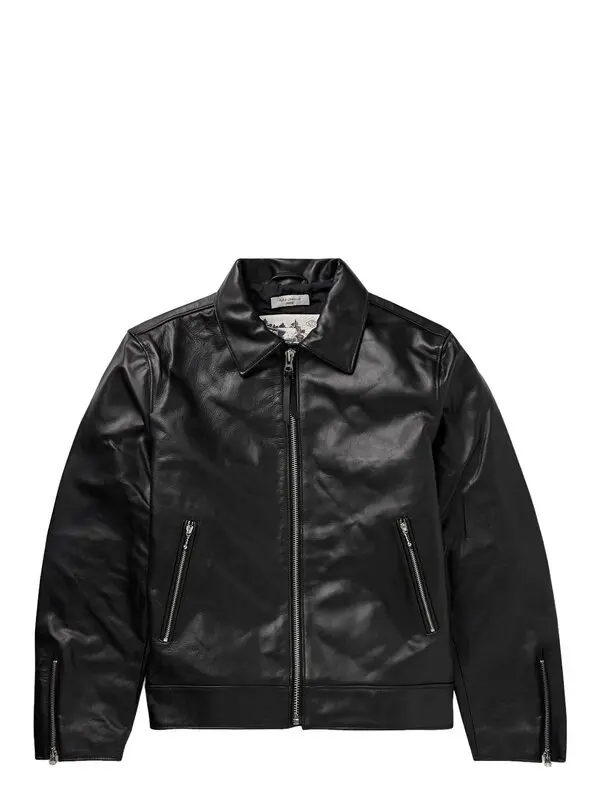 Nudie Jeans Eddy Rider Leather Jacket - Black
