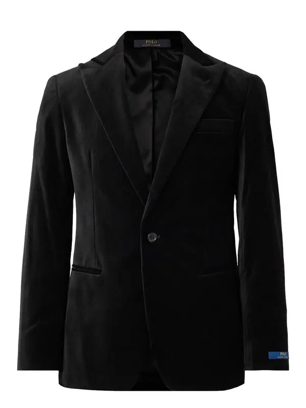 Polo Ralph Lauren Cotton-velvet Blazer - Black